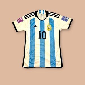 adidas | Shirts | 222 Argentina World Cup Home Kit Lionel Messi Soccer ...